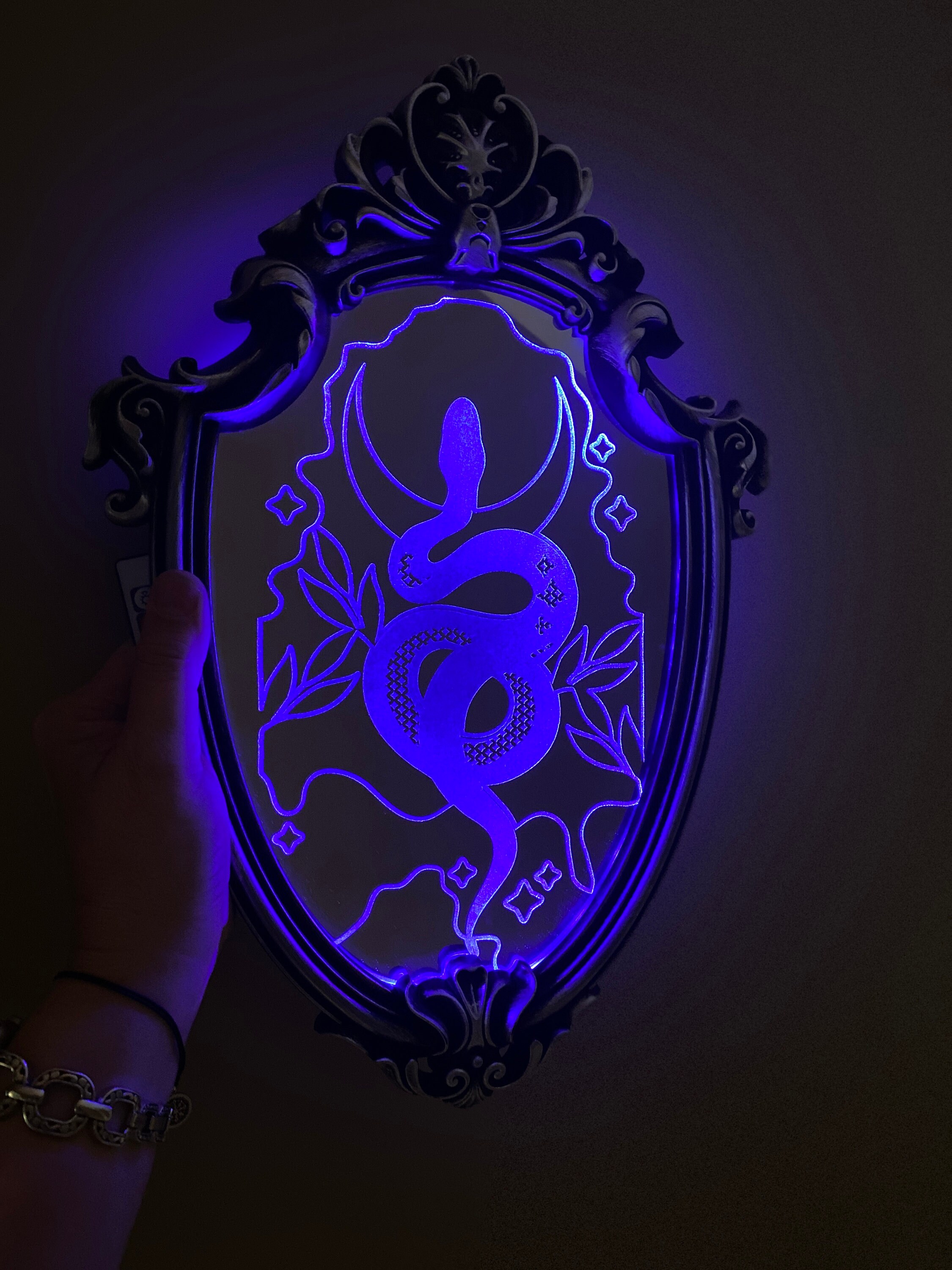 LED Lighted Mirror With Custom Designs - Etsy