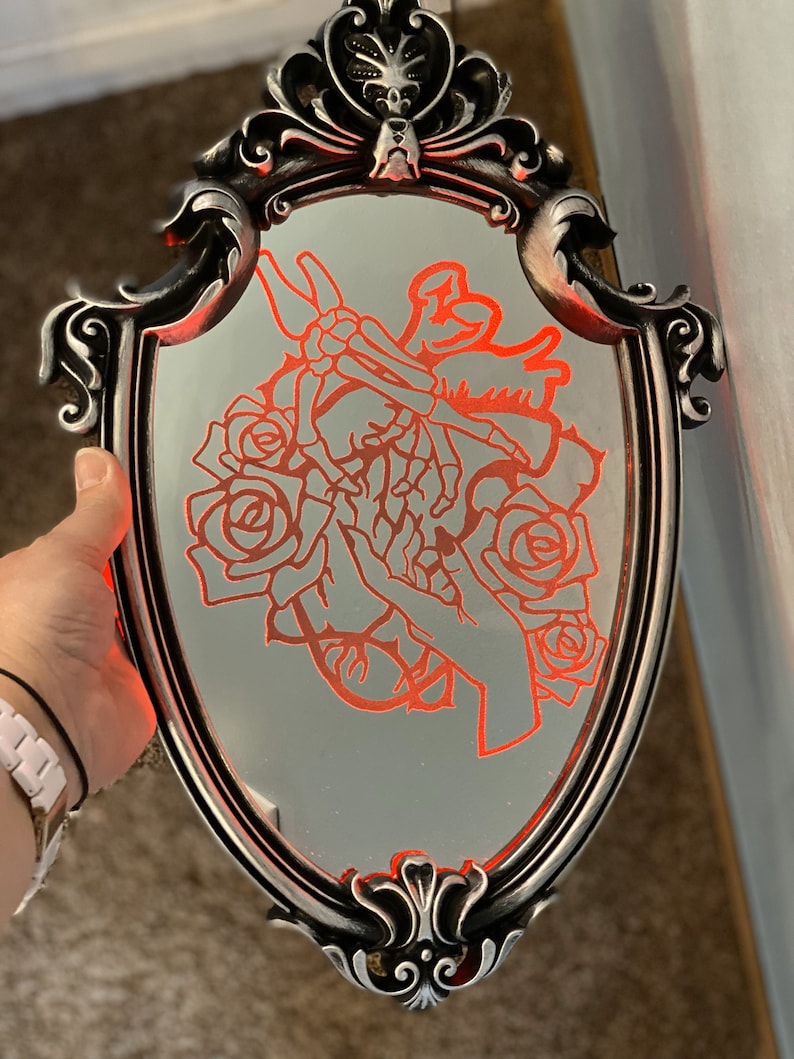 LED Lighted Mirror With Custom Designs - Etsy