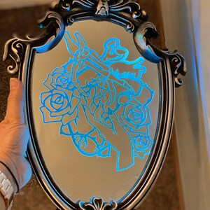 LED Lighted Mirror With Custom Designs - Etsy