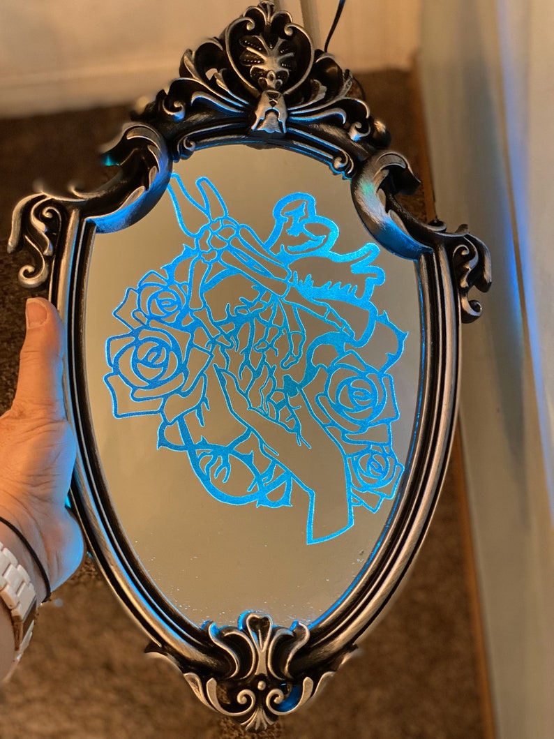 LED Lighted Mirror With Custom Designs - Etsy