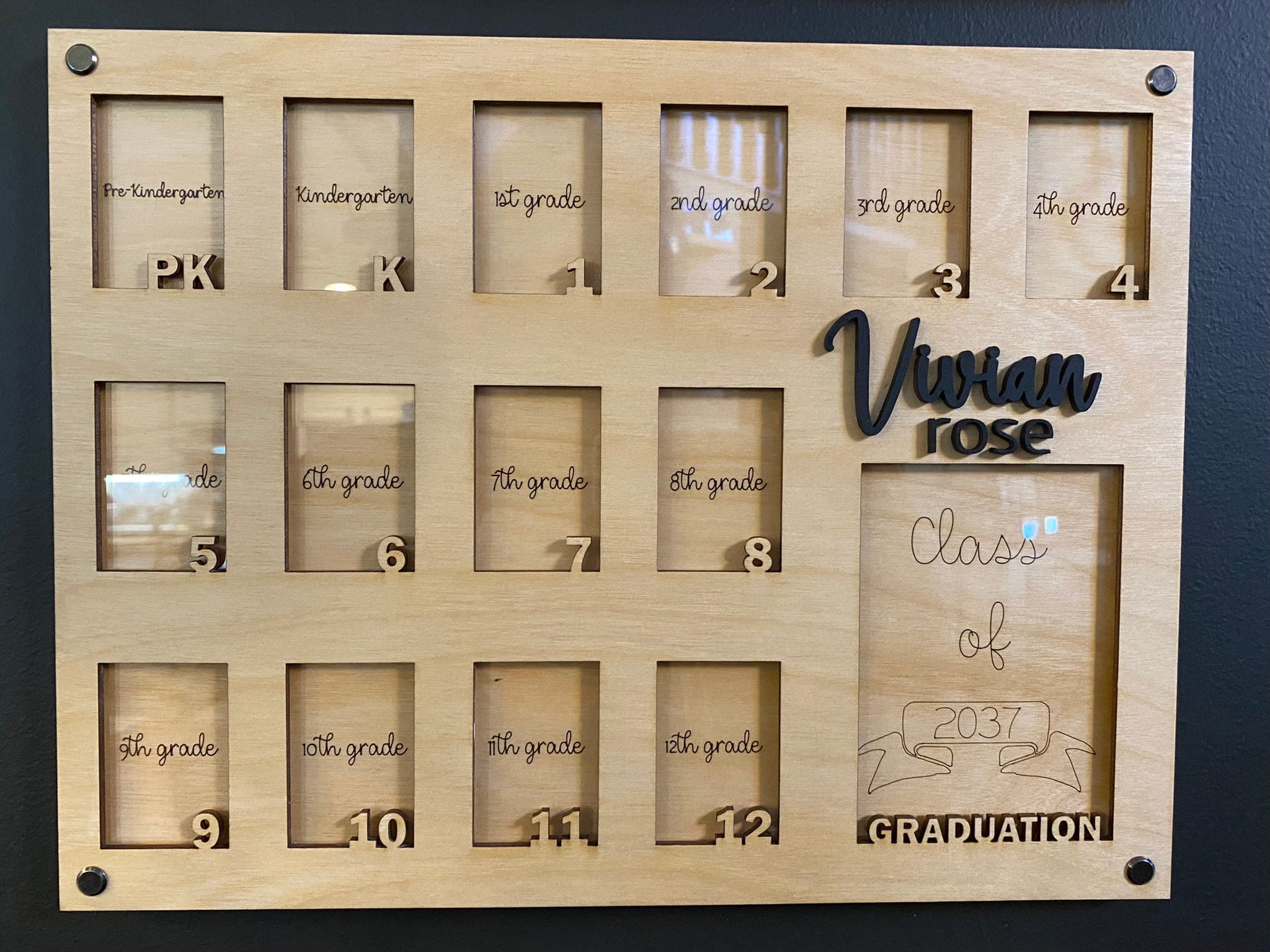 School Days Picture Frame Laser Cut Personalized - Etsy