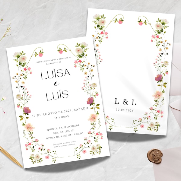 Casamento Convites De Casamento - Etsy