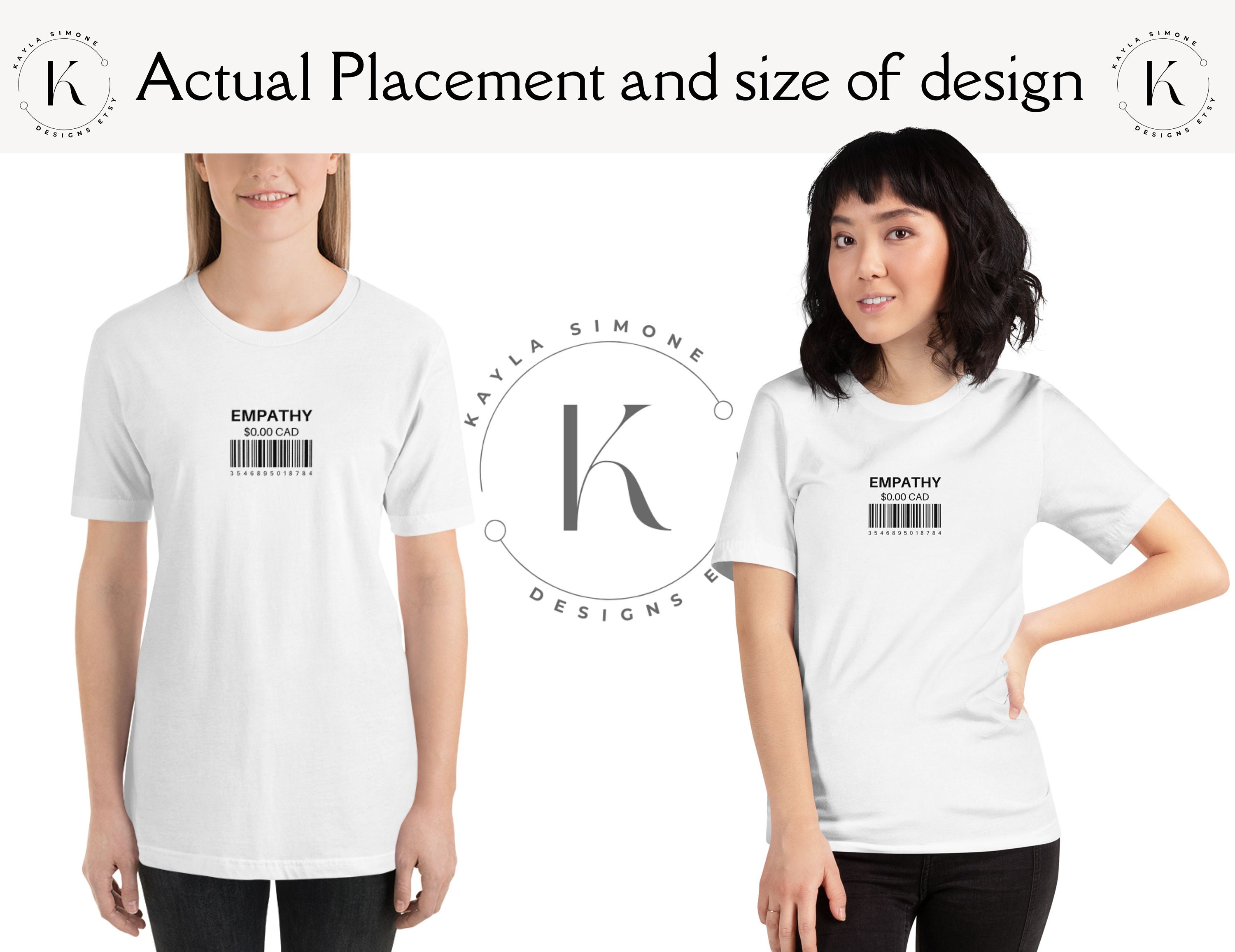 Kindness is Free Custom Trendy Graphic T Shirt | Kindness Barcode Shirt ...