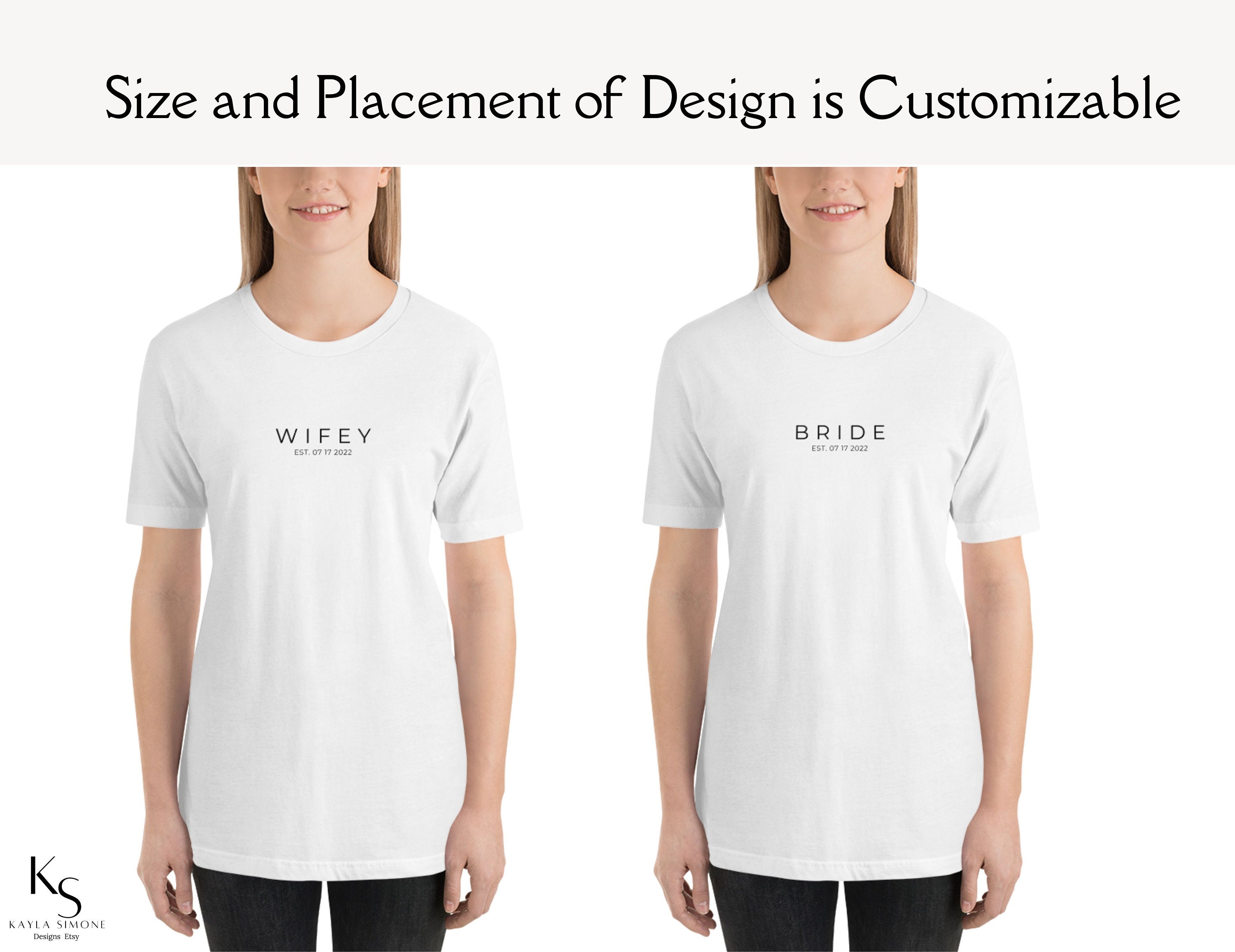 Custom Bride Wedding Date T-shirt | Custom Date Shirt | Wifey T-shirt ...