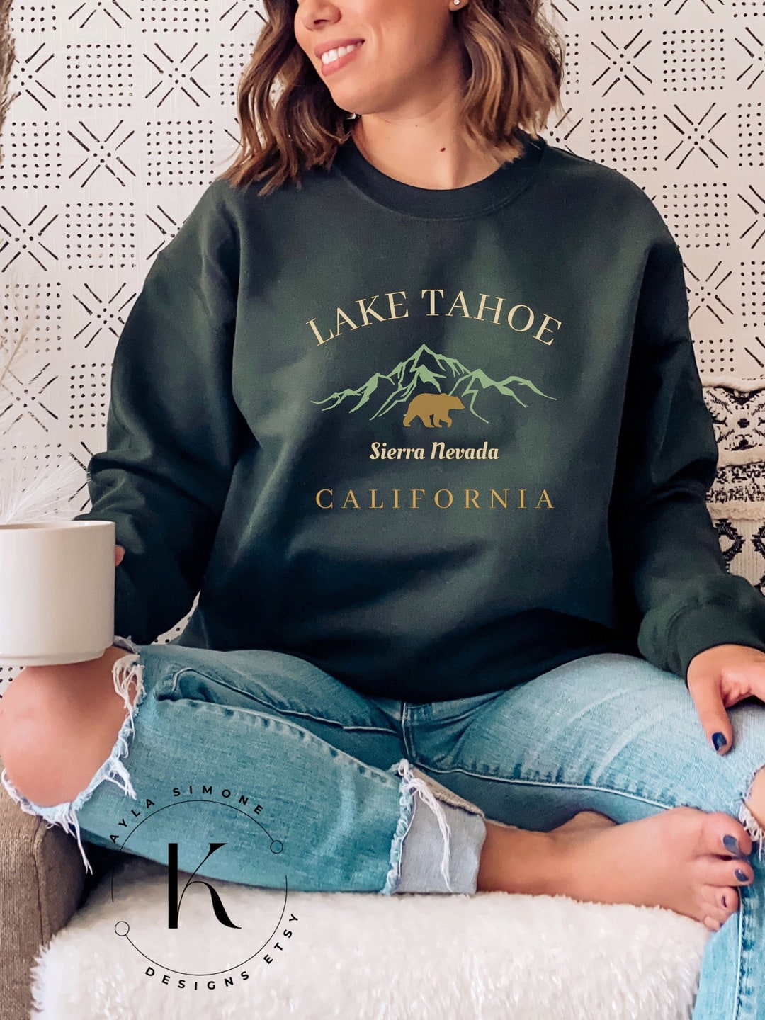 Lake Tahoe Vintage Crewneck Sweater | Trendy Vintage Sweater | Lake ...