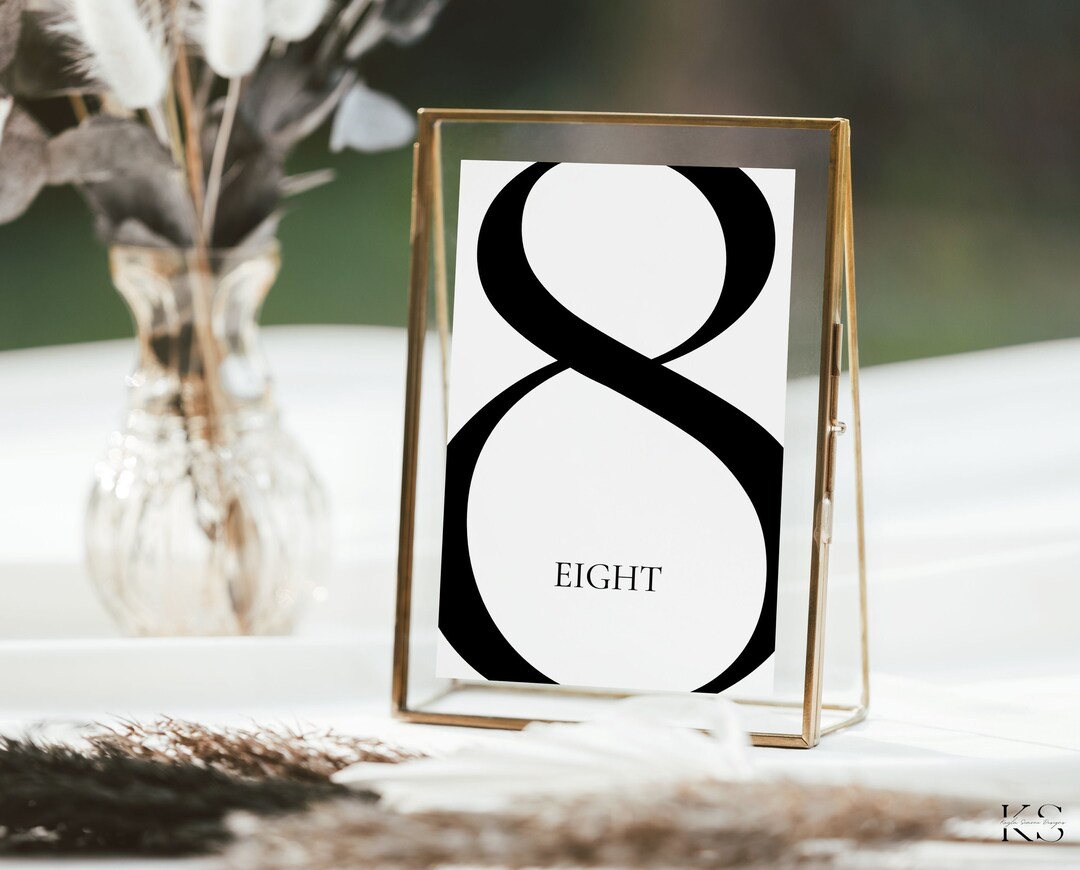 Xena Table Numbers Template 4x6 Modern Minimalist Table Numbers 1-20 - Etsy