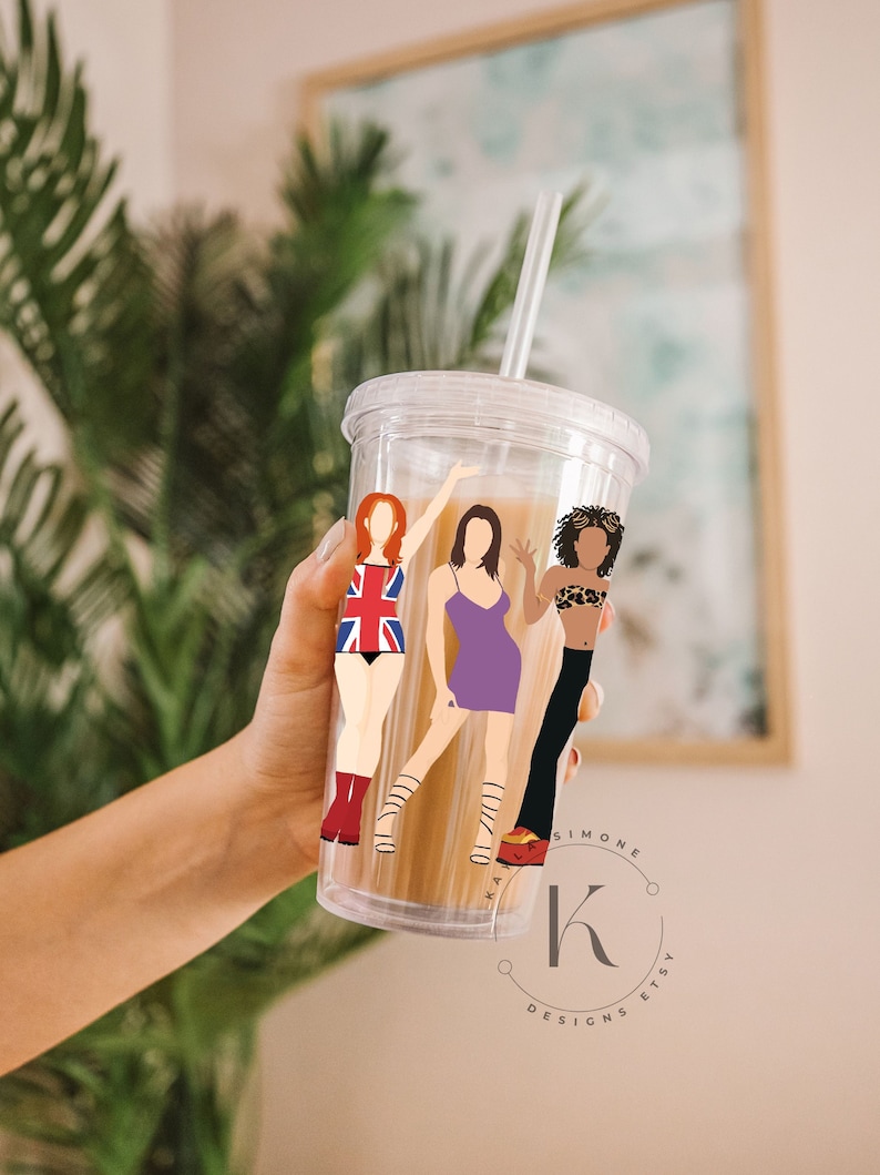 Spice Trendy Acrylic Tumbler 16 Oz Tumbler With Lid and Straw - Etsy