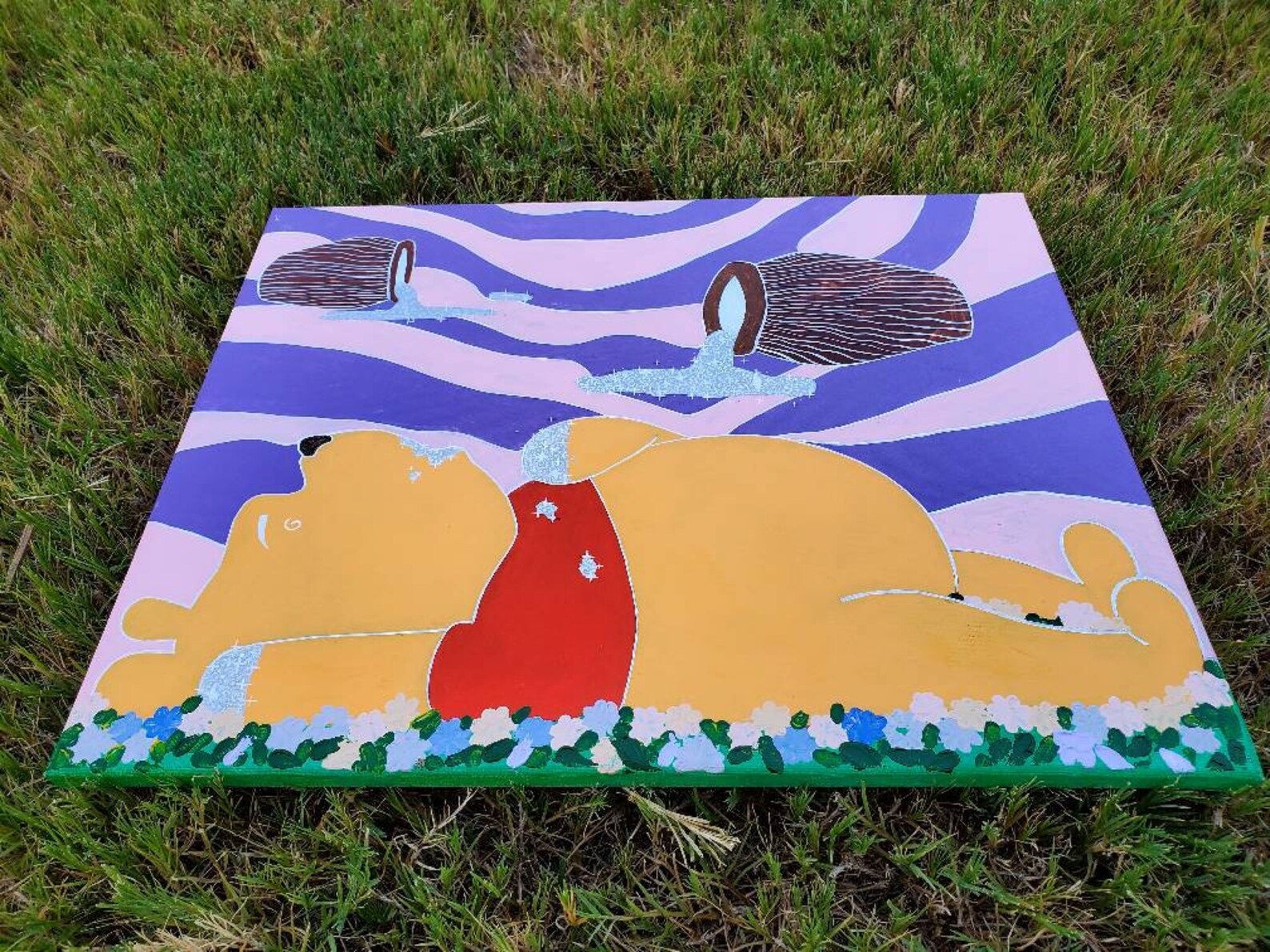 Winnie the Pooh Trippy Winnie the Pooh Painting Disney Wall Art - Etsy ...