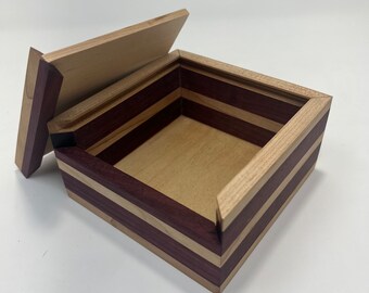 Maple and Purple Heart Box - Etsy