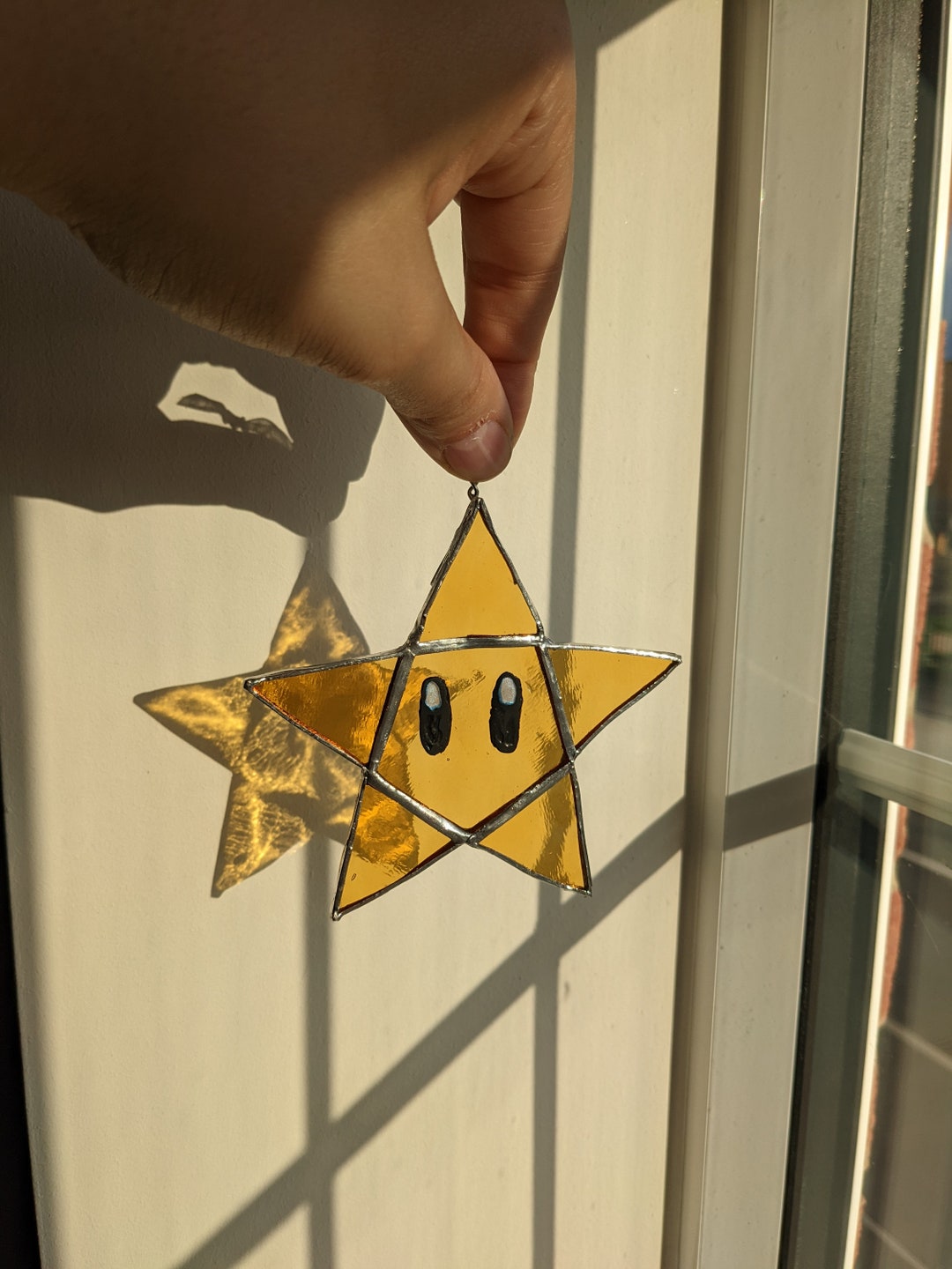 Handmade "mario Star" Stained Glass Suncatcher - Etsy