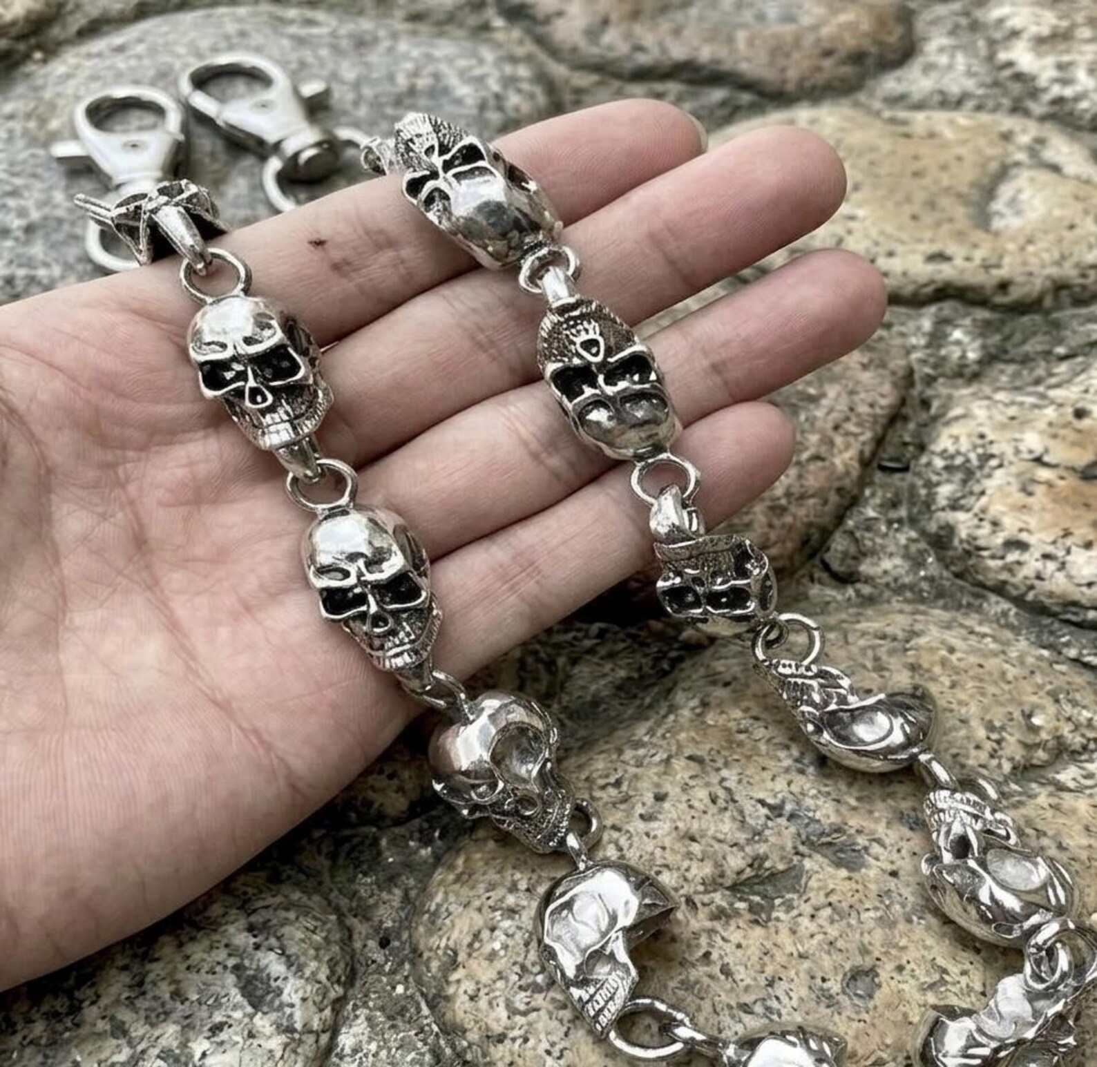 Vintage Skull Wallet Chain - Gothic Pant Chain - Etsy