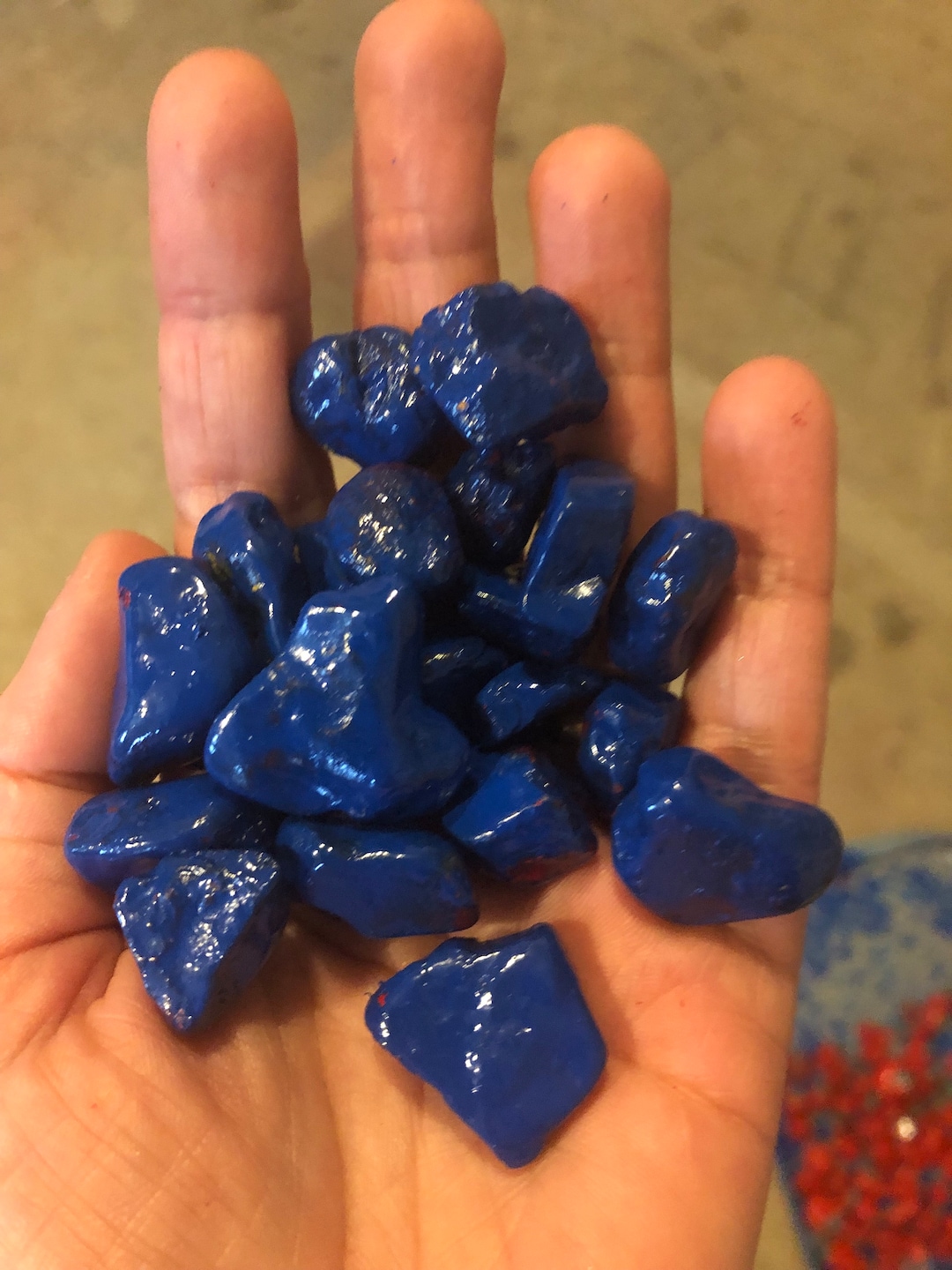 TOP SELLER - Set of 20 Blueberry Painted Stones to Protect Your Plants ...