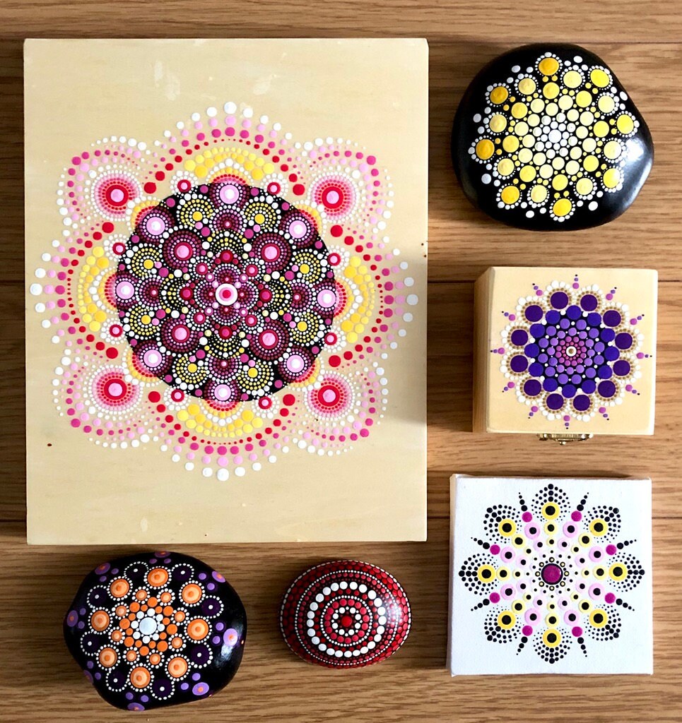 MANUKA Canvas Dot Painting Mandala Dot Mandala Painting - Etsy Canada