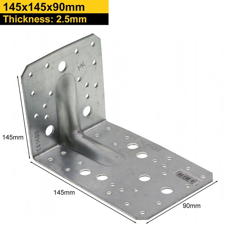 Heavy Duty Galvanised Reinforced Angle Brackets | Corner Braces ...