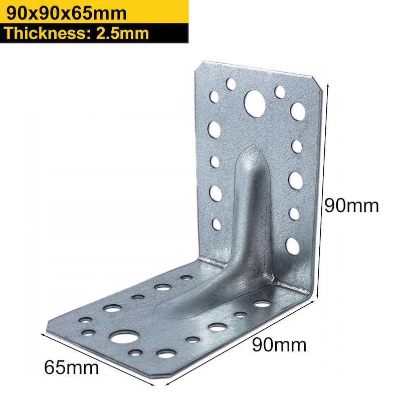 Heavy Duty Galvanised Reinforced Angle Brackets | Corner Braces ...