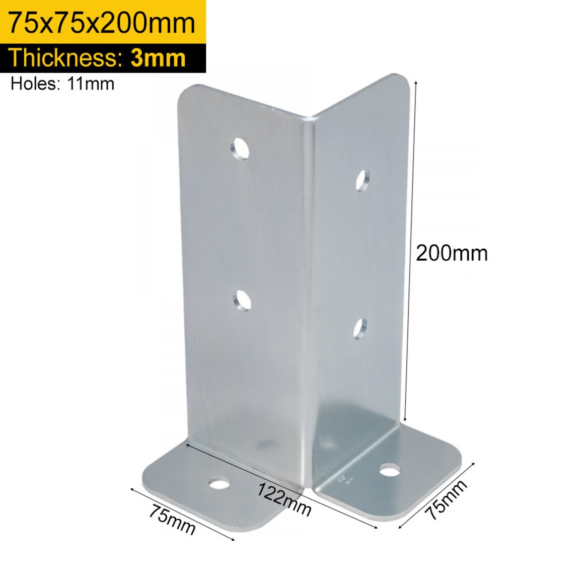 Heavy Duty Pergola Bolt Down Post Support | Wooden Post Corner Bolt ...