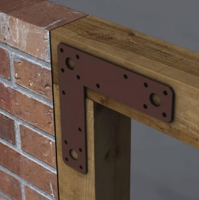 Heavy Duty Flat Corner Plate L Shape 90 Degree Right Angle Bracket ...