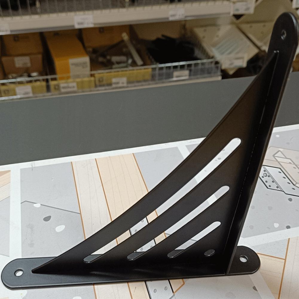 Heavy Duty Black Powder Coated Metal Shelf Support Bracket for Floating ...