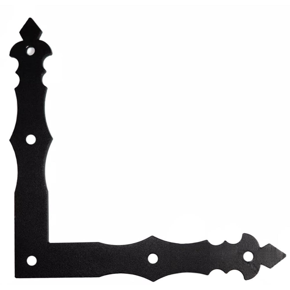 Single Black Powder-coated Decorative Flat Right Angle Bracket | L ...