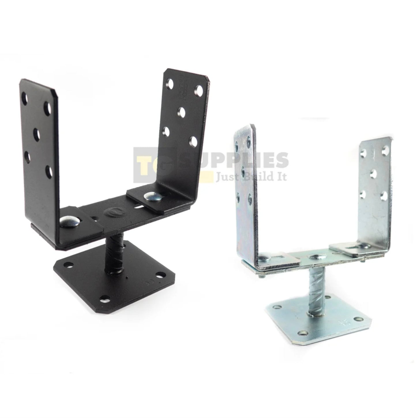 Adjustable 60-200mm Heavy Duty Bolt Down Post Support Base Pergola Post ...