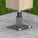 Galvanised Silver Height Adjustable Pergola Post Support Pergola ...