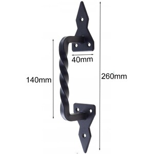Heavy-duty Decorative Black Iron Garden Gate Pull Handle – Perfect for ...