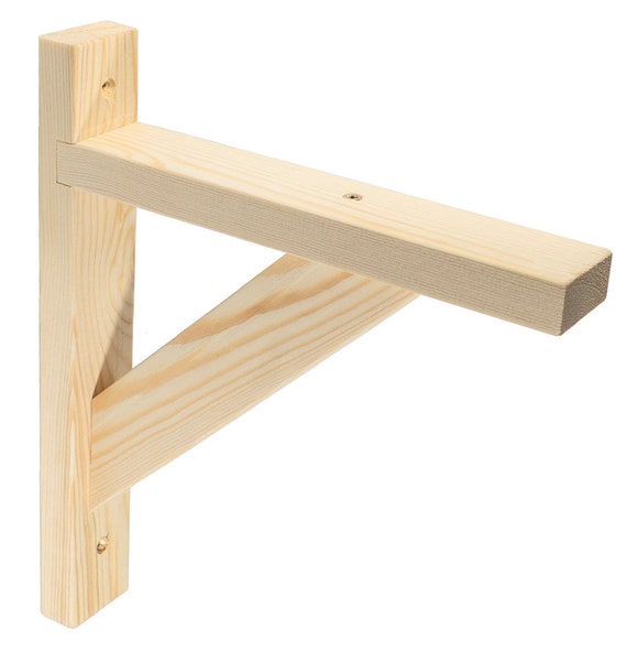 Single Heavy Duty Large Wooden Shelf Bracket Timber Shelf Bracket Shelf Support Handcrafted Shelf Bracket Various Sizes 380x425mm Etsy