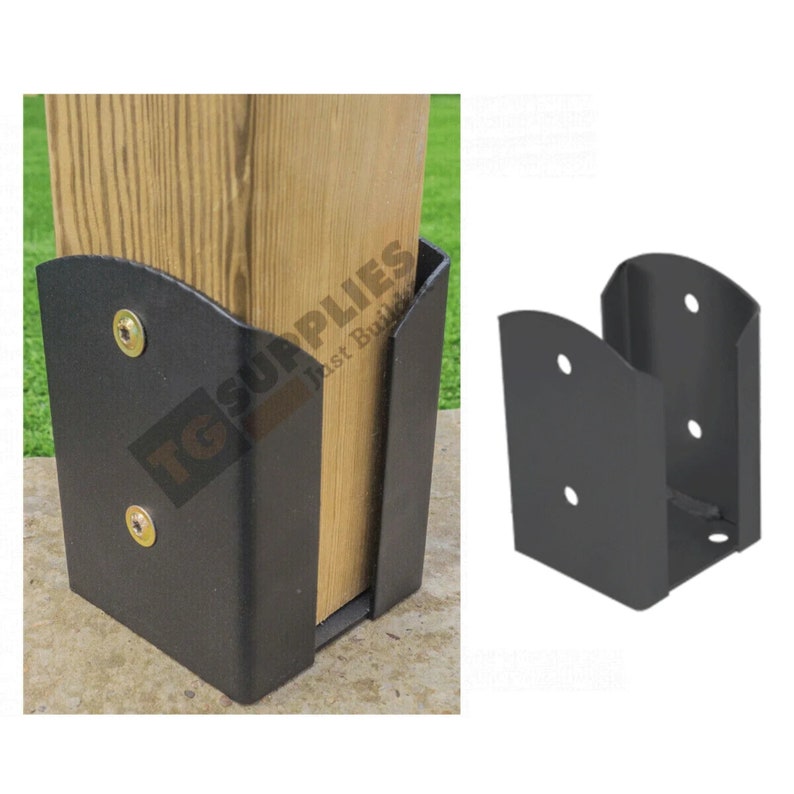 Black Vintage Bolt Down Pergola Post Support Timber to - Etsy