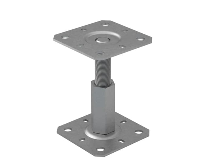 Heavy Duty Galvanised Height Adjustable Pergola Post Support ...