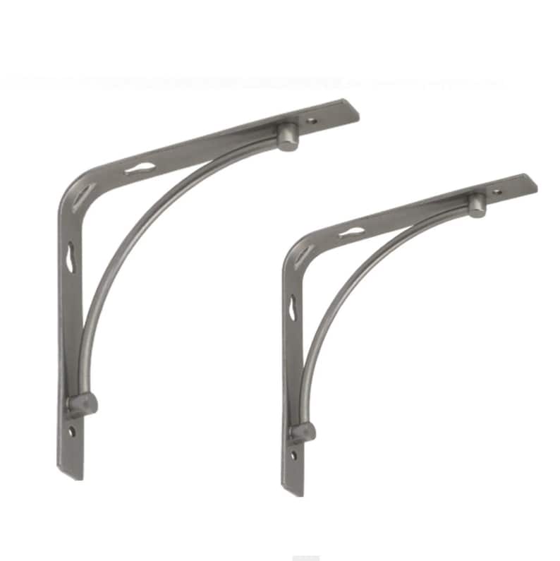 Single Heavy Duty Stylish Silver Shelf Bracket - Etsy