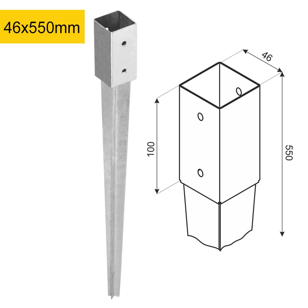 Heavy Duty Hot Dip Galvanised Pergola Post Spike | Fence Spike | Wooden ...