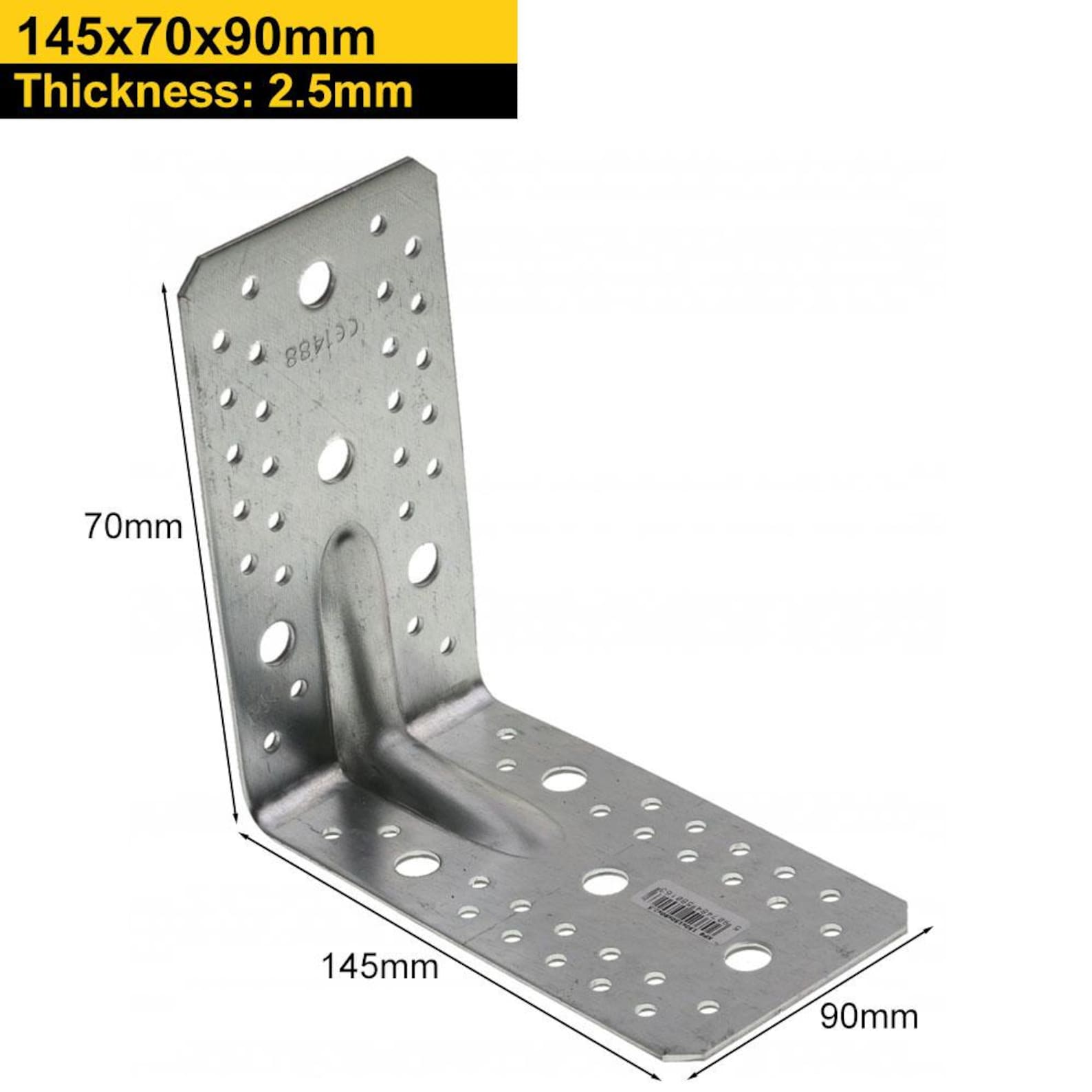 Heavy Duty Galvanised Reinforced Angle Brackets | Corner Braces ...