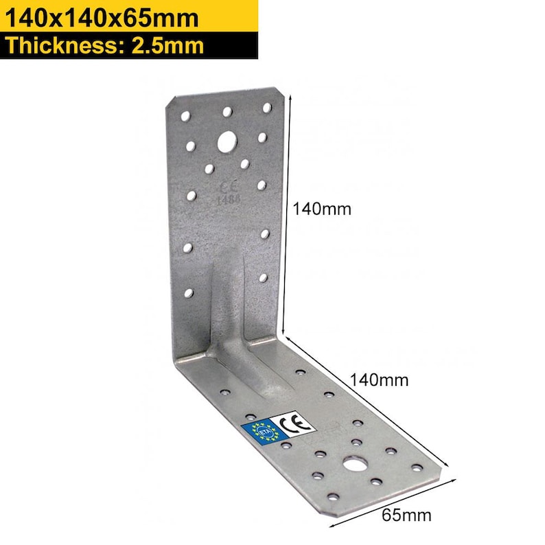 Heavy Duty Galvanised Reinforced Angle Brackets | Corner Braces ...