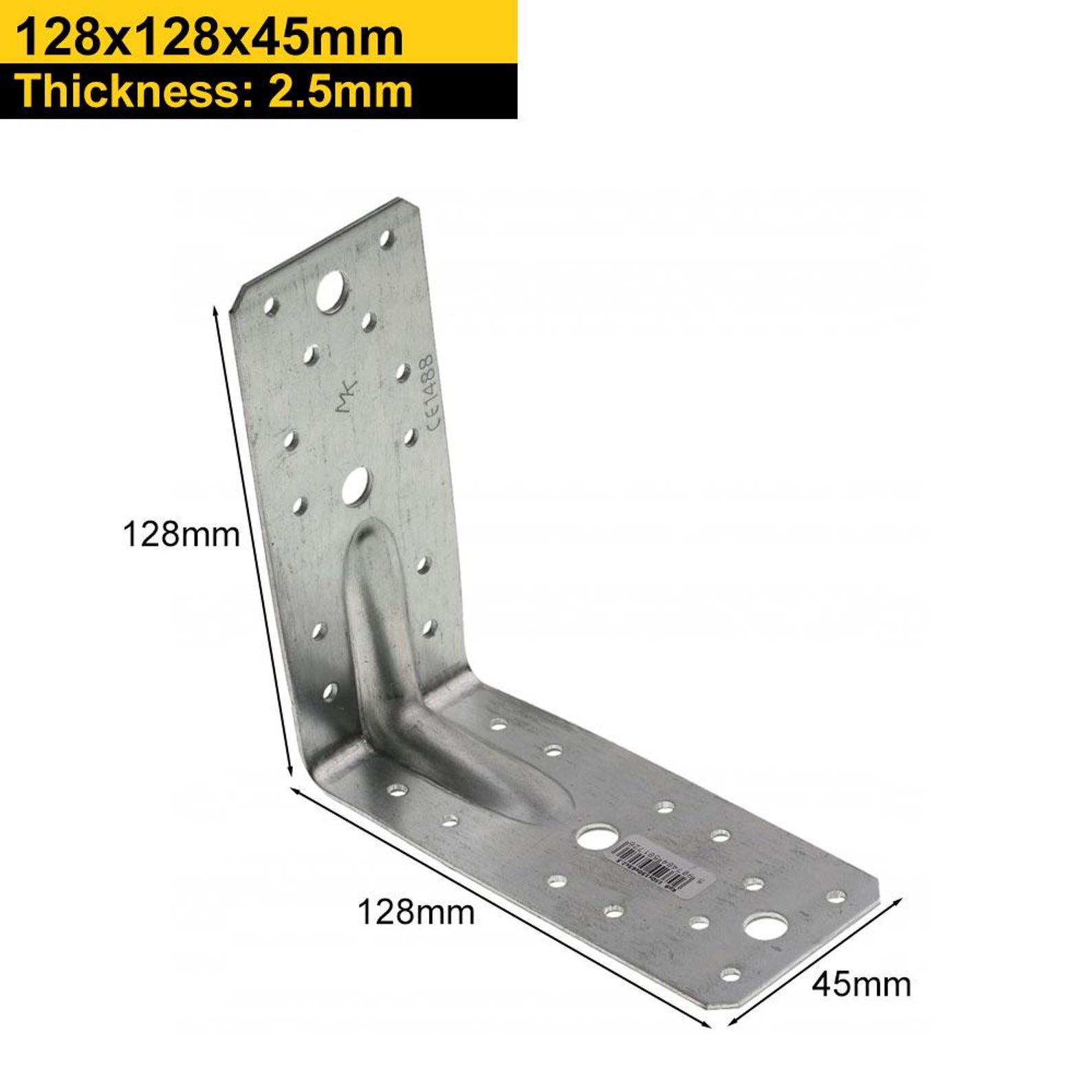 Heavy Duty Galvanised Reinforced Angle Brackets | Corner Braces ...