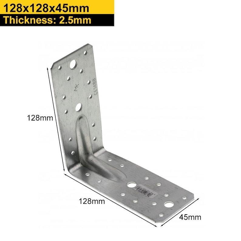 Heavy Duty Galvanised Reinforced Angle Brackets | Corner Braces ...
