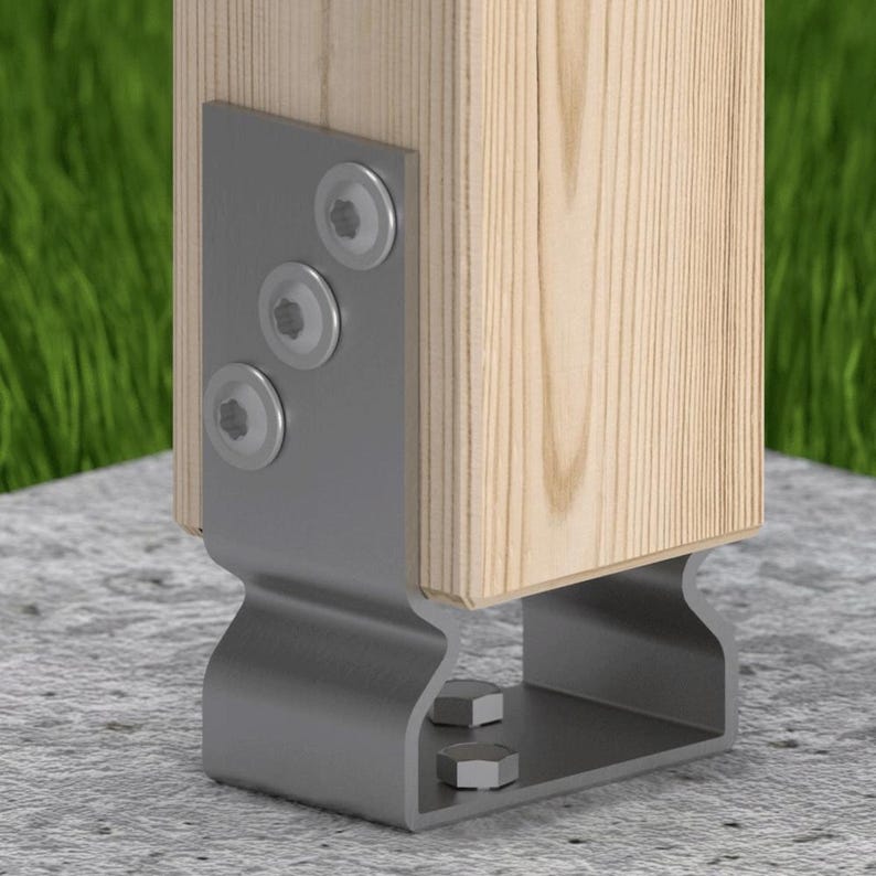 Heavy Duty Galvanised Elevated Bolt Down Pergola Post Support Fence Bolt Down Post Support Bolt ...