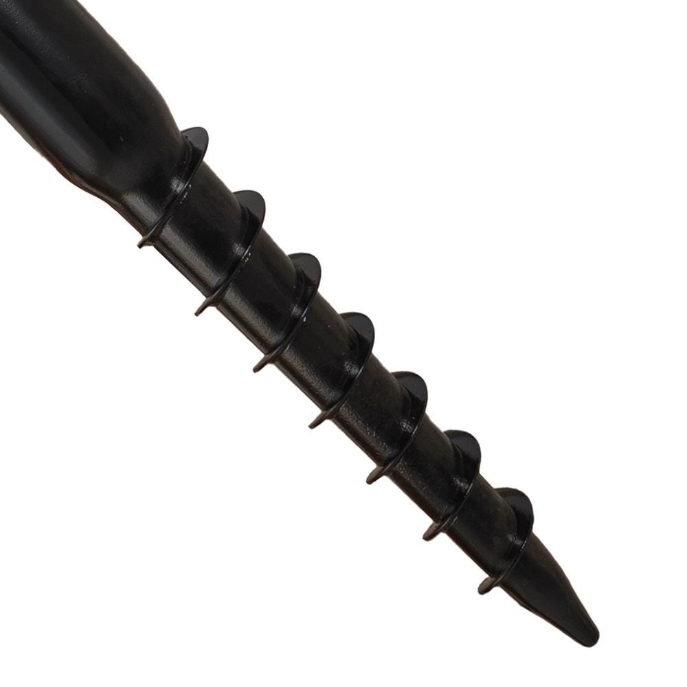 Heavy Duty Black Galvanised Ground Screw | Post Anchor | Metal Ground ...