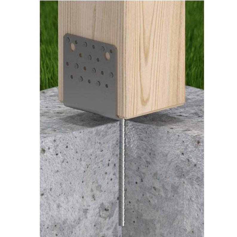 Heavy Duty Hot Dip Galvanised Concrete-in U Shape Pergola Post Support ...