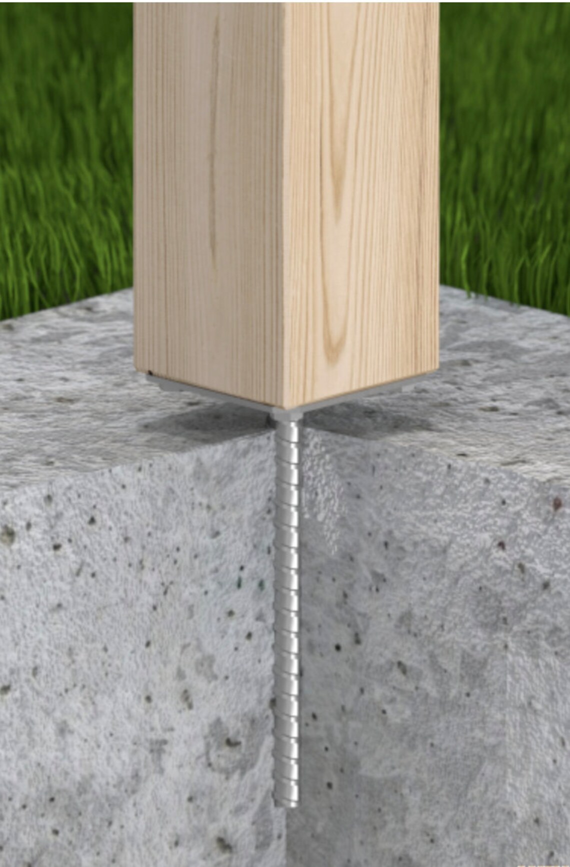 Galvanised Concrete in Pergola Post Support Anchor Pergola Post Anchor ...