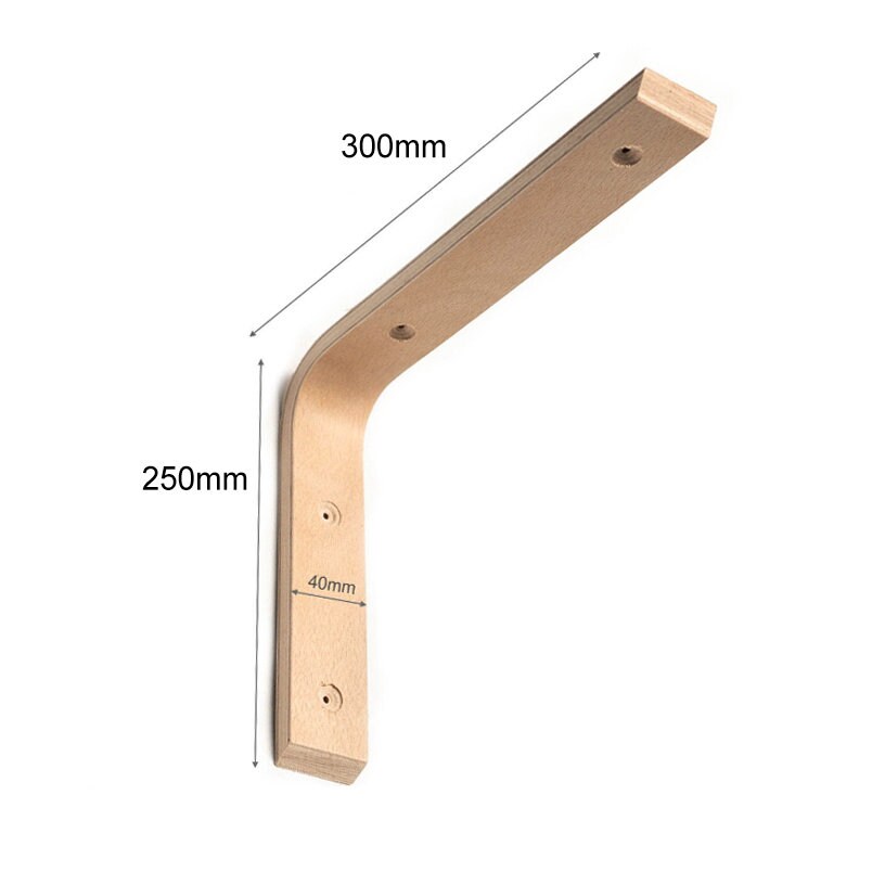 Single Heavy Duty Wooden Plywood Shelf Support Bracket Beech Timber ...