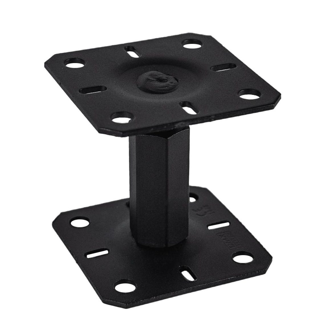 Black Height Adjustable Bolt Down Post Support Support | Adjustable ...