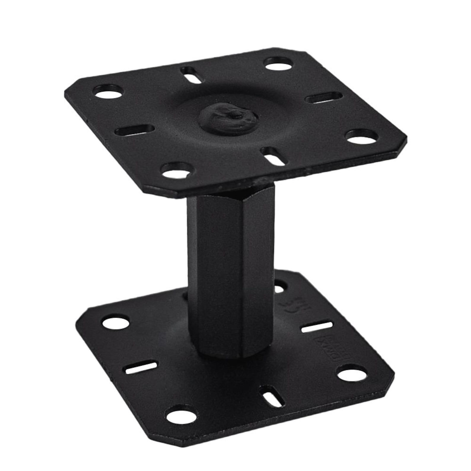 Black Height Adjustable Bolt Down Post Support Support | Adjustable ...