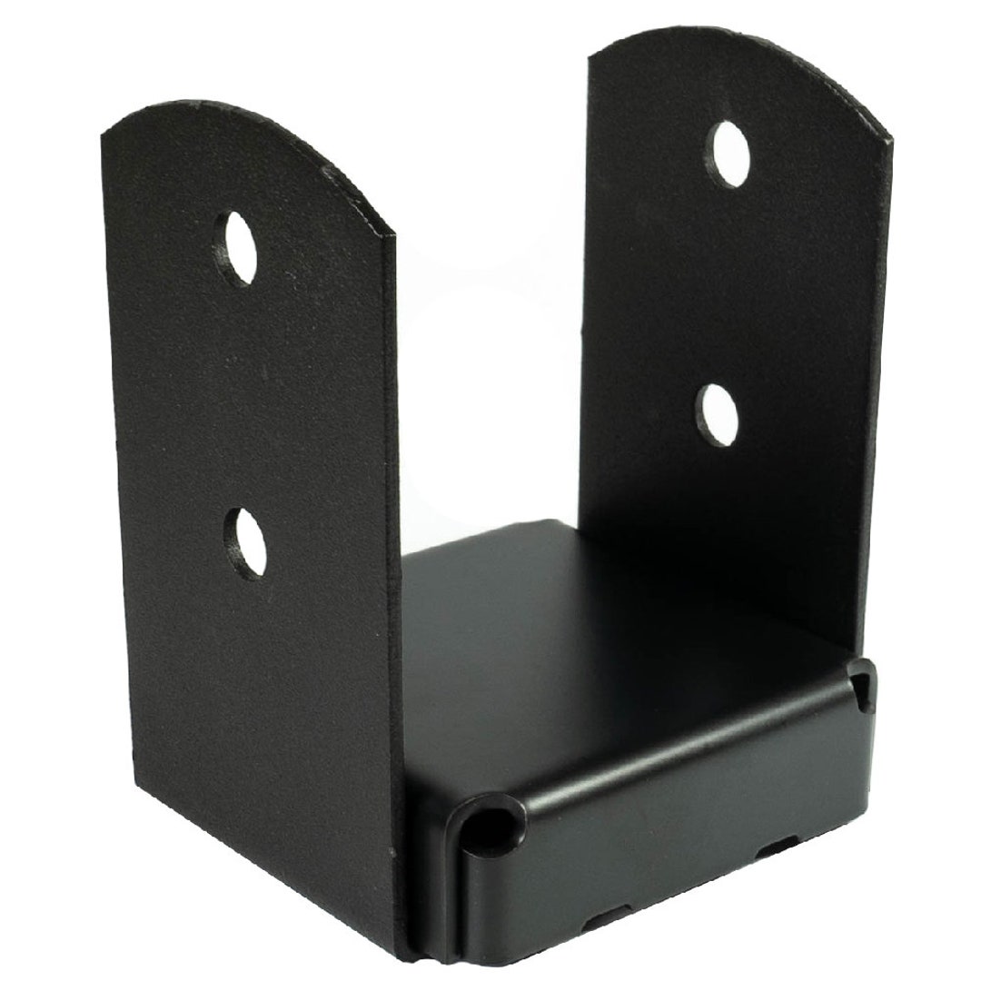 Black Down Post Pergola Post Support With A Spacer | Pergola Post ...
