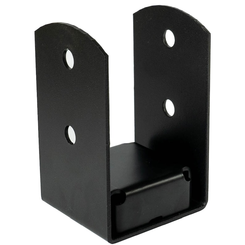 Black Down Post Pergola Post Support With A Spacer | Pergola Post ...