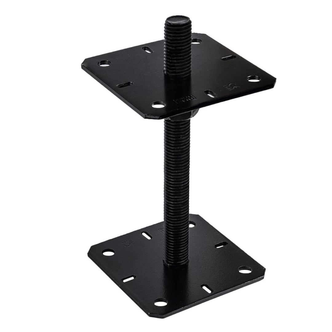 Black Heavy Duty Galvanised Adjustable Pergola Post Support Pergola ...