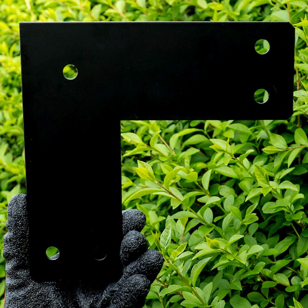 Heavy Duty Black Decorative Pergola Corner Bracket |flat Angle Bracket | Flat L Plate | L Shaped ...