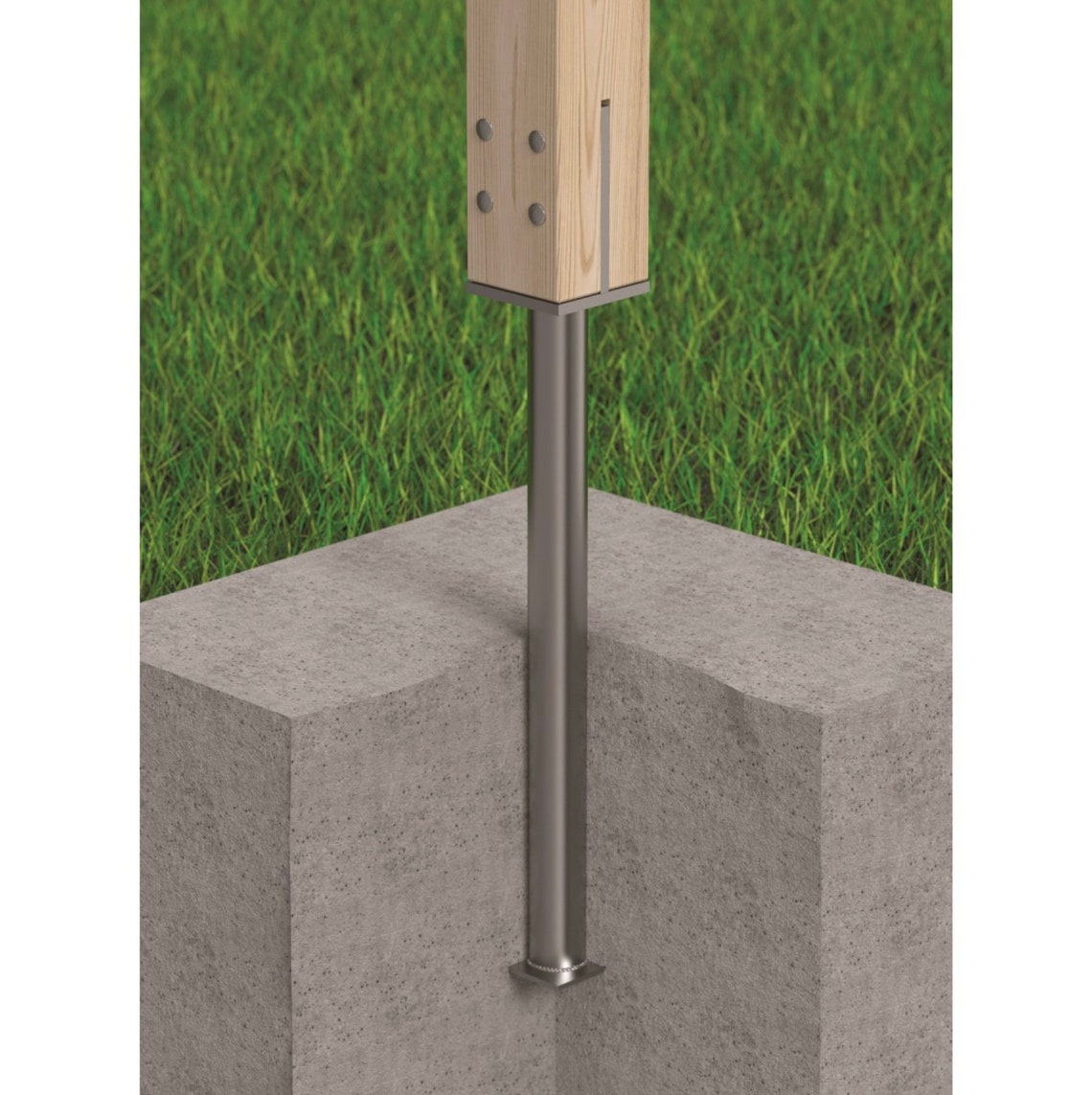 Heavy Duty Hot Dipped Galvanised Concrete in Internal Pergola Post ...