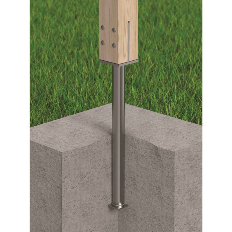 Heavy Duty Hot Dipped Galvanised Concrete in Internal Pergola Post ...
