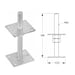 Heavy Duty Galvanised Height Adjustable Pergola Post Support ...