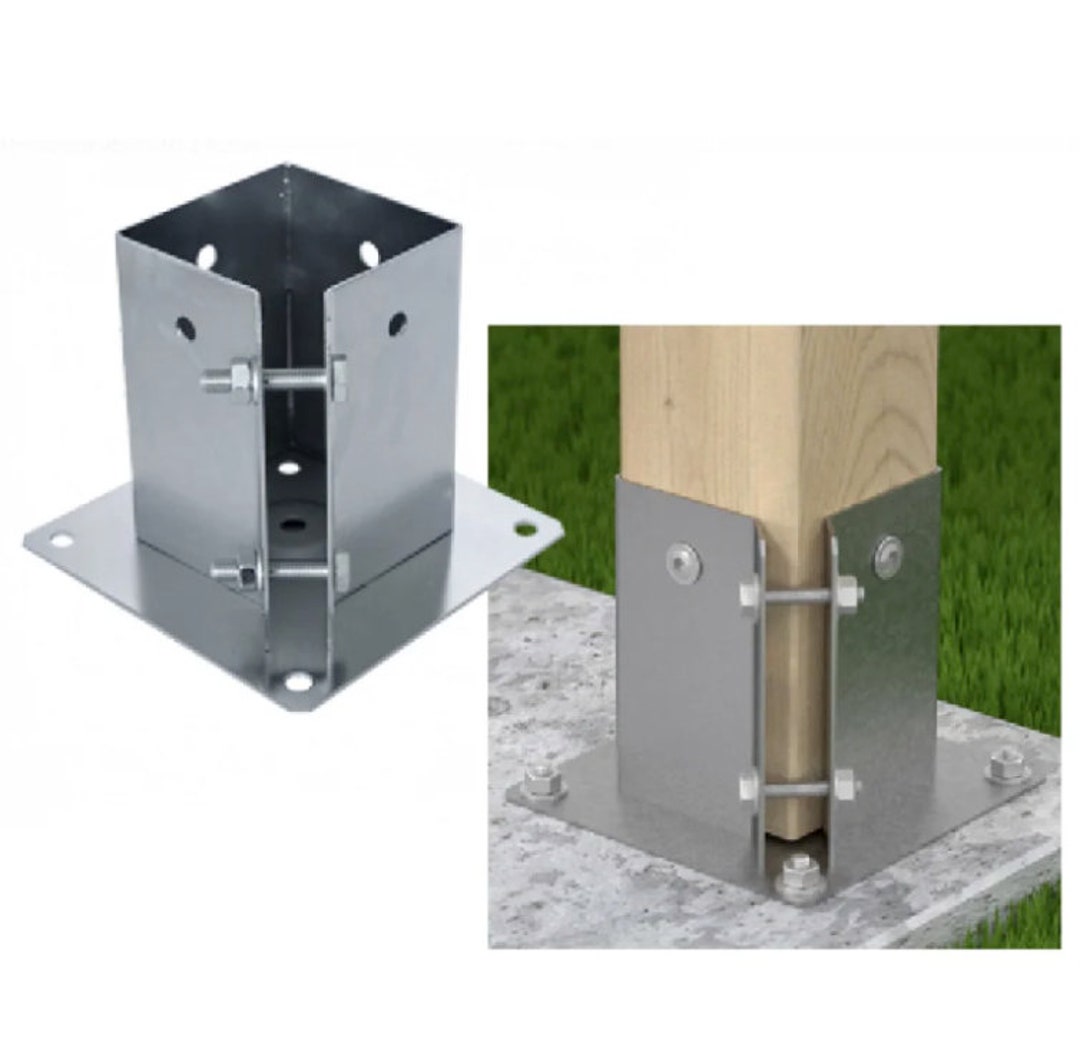 Galvanised Bolt Down Pergola Post Support Fence Foot Base - Etsy
